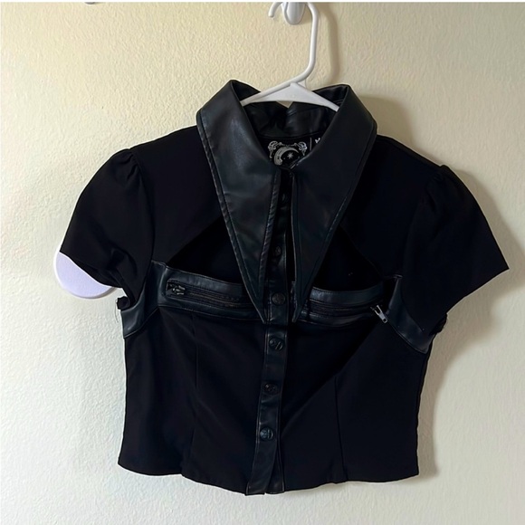 Killstar | Tops | Killstar Black Faux Leather Jacket | Poshmark
